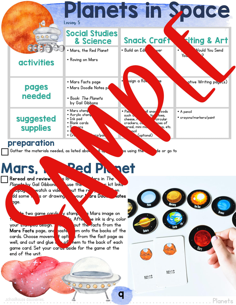 Planets in Space {PDF DIGITAL DOWNLOAD} – Schoolhouse Discoveries
